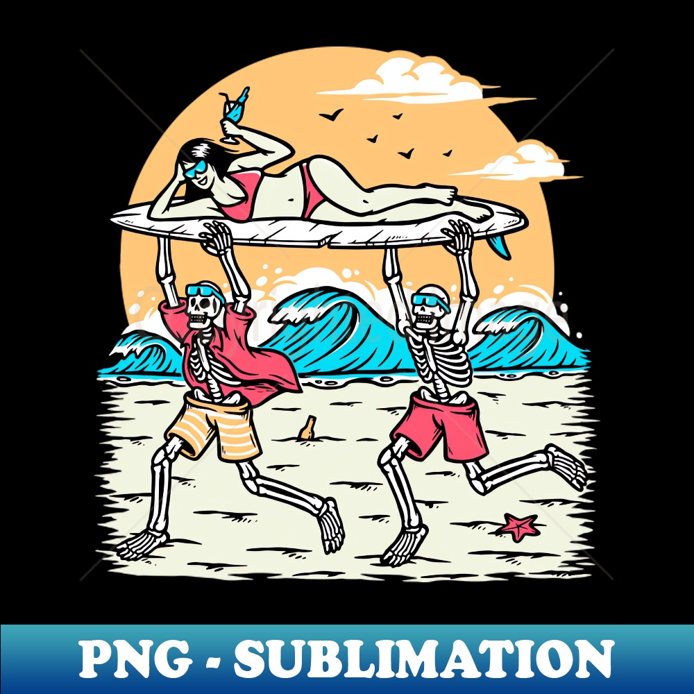 Fun Day at the Beach Skeletons Carry Bikini Clad Woman on S | Inspire ...