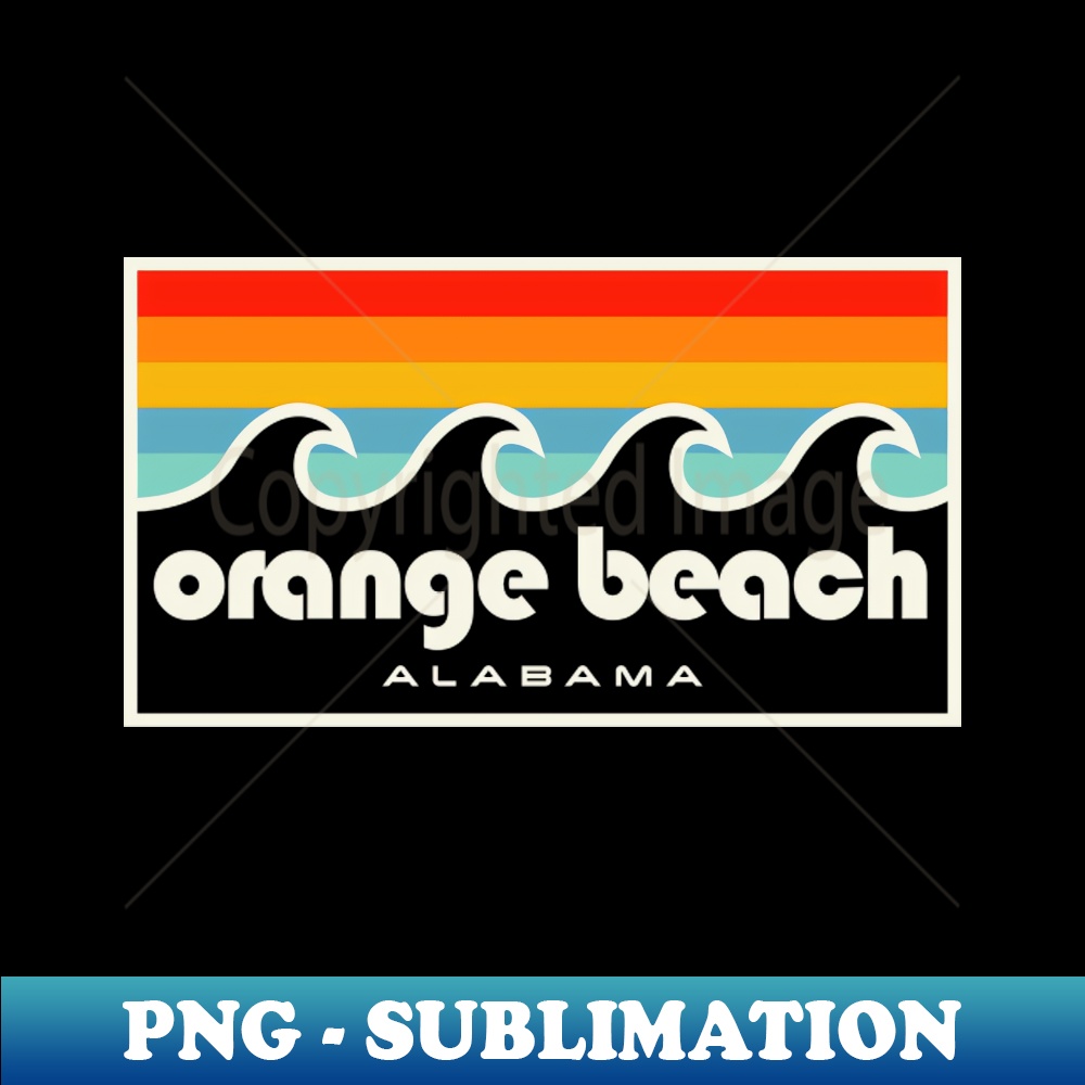 Orange Beach Alabama Retro Vintage Style Waves - Signature S | Inspire ...