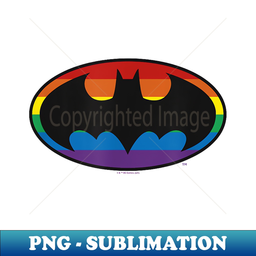 DC Comics Pride Batman Rainbow Logo - Instant Sublimation Di | Inspire ...