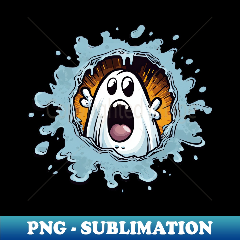 Funny ghost looking through a hole - PNG Transparent Sublima - Inspire ...