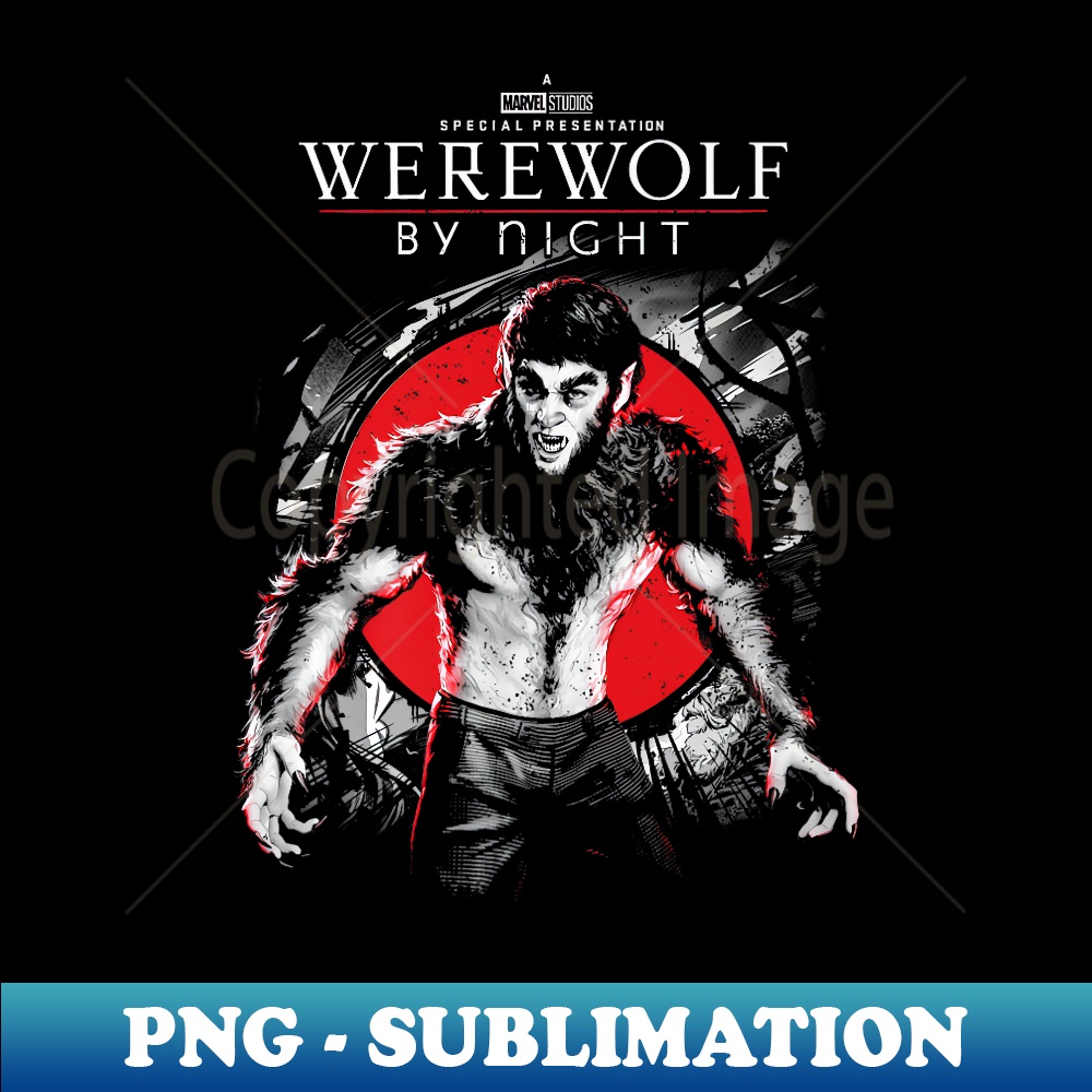 Marvel Werewolf by Night Werewolf Blood Moon Portrait Logo - | Inspire ...