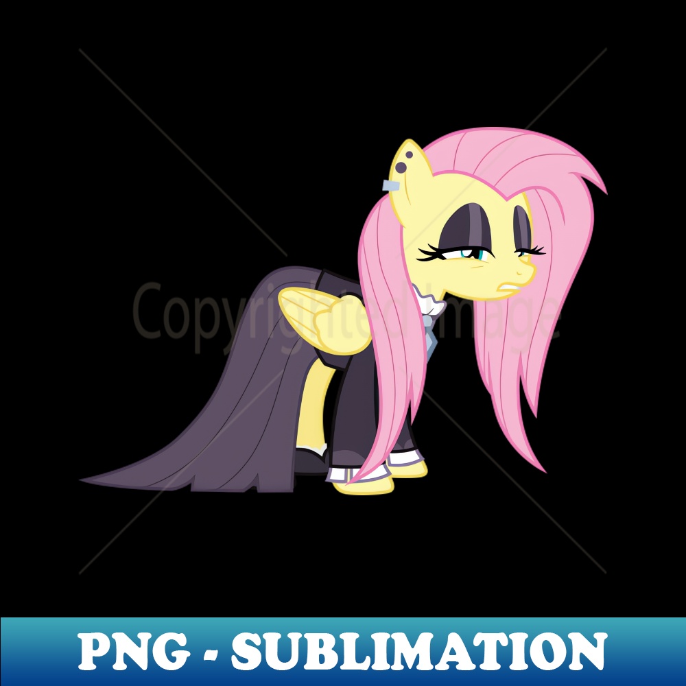 Goth Fluttershy 2 - Signature Sublimation PNG File - Defying | Inspire ...