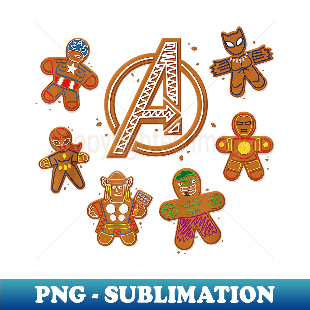 Marvel Avengers Gingerbread Cookies Holiday - Sublimation-Re | Inspire ...
