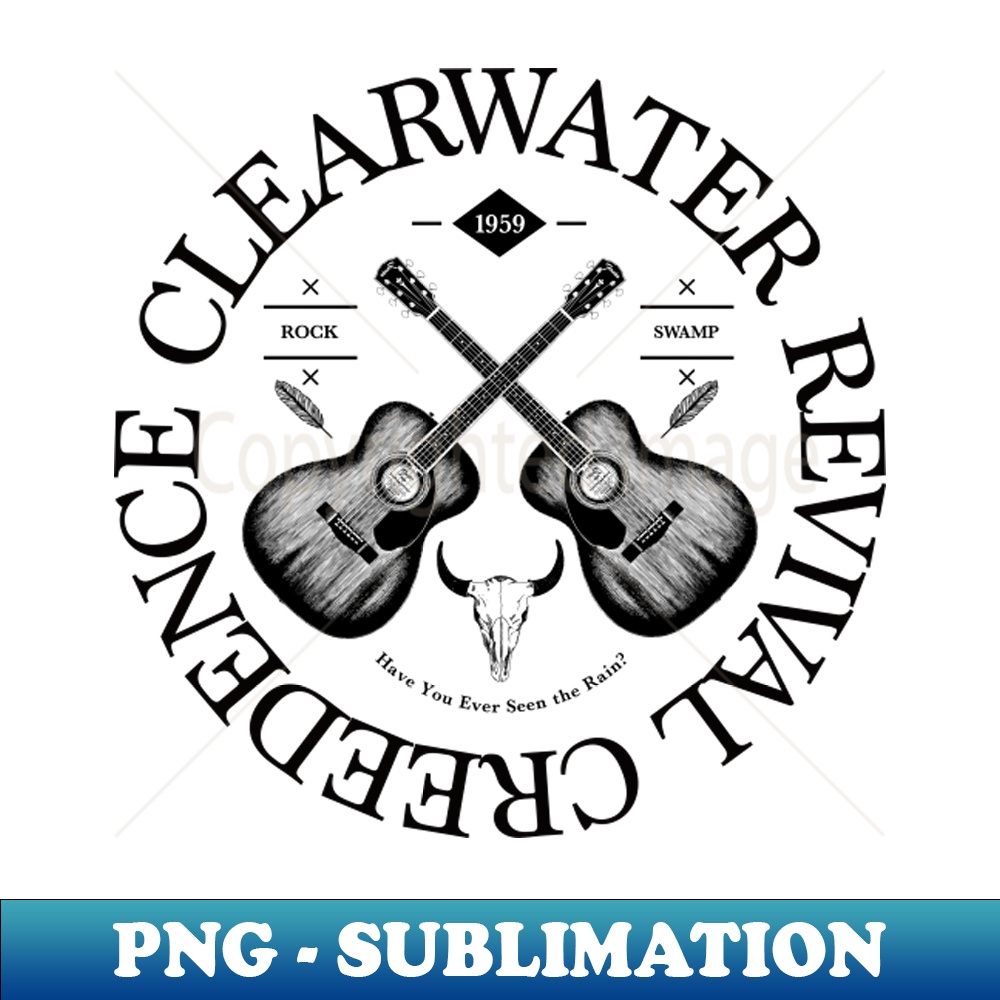 Creedence Clearwater Revival Acoustic Guitar Vintage Logo - - Inspire ...
