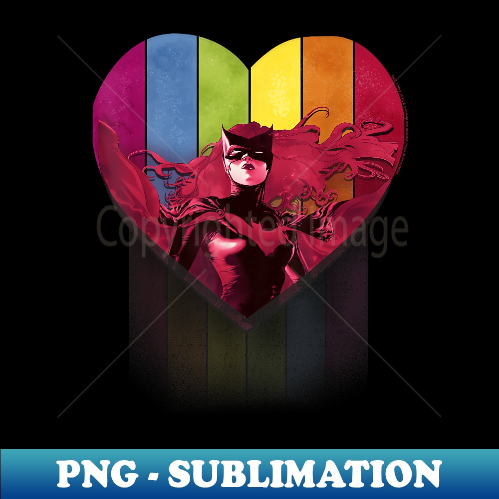 DC Comics Pride Batwoman Rainbow Heart - Elegant Sublimation | Inspire ...