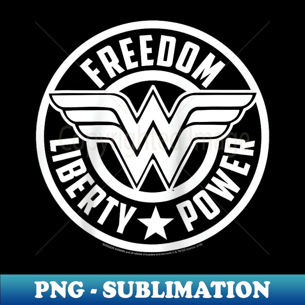 DC Comics Wonder Woman Freedom Liberty Power Logo Raglan Bas | Inspire ...