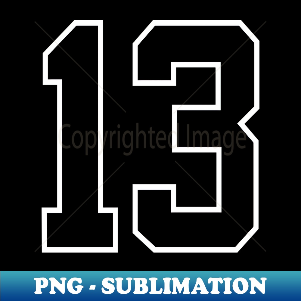 Number 13 - PNG Transparent Digital Download File for Sublim | Inspire ...
