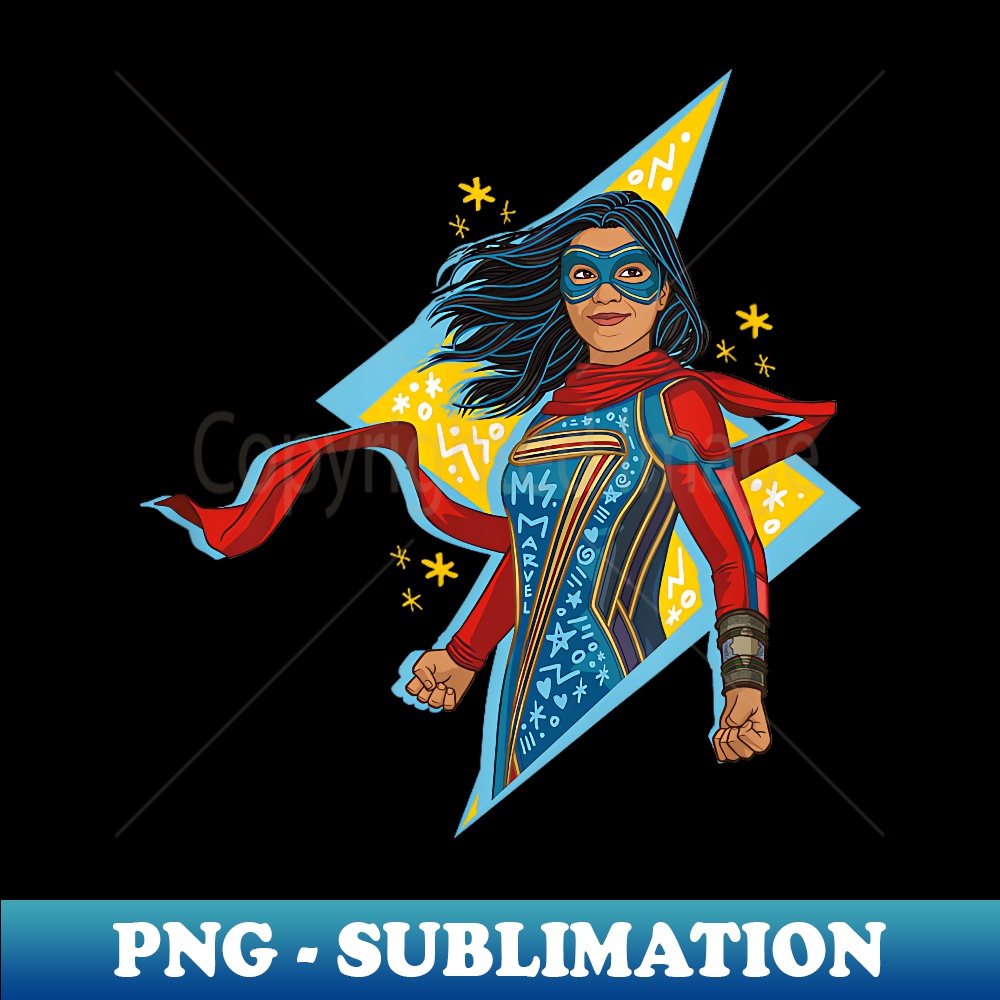 Marvel Ms. Marvel Lightning Bolt Doodle - Signature Sublimat | Inspire ...