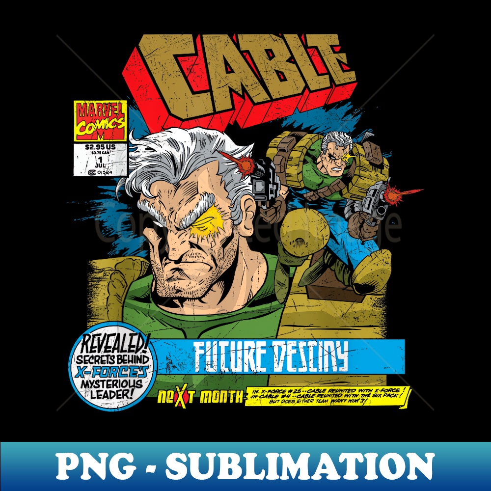 Marvel X-Men Cable Future Destiny Comic Art - PNG Sublimatio | Inspire ...
