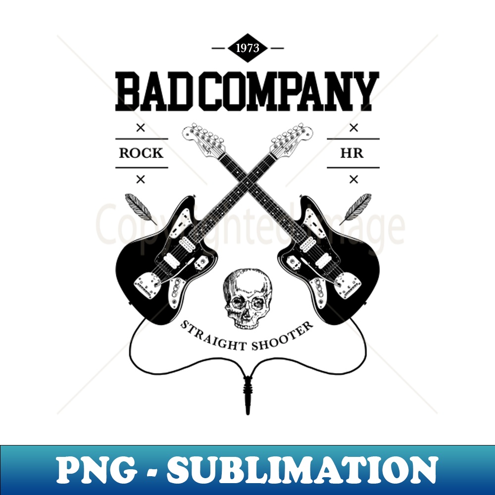 Bad Company Guitar Vintage Logo - PNG Transparent Sublimatio | Inspire ...