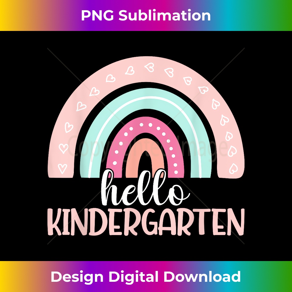 Hello Kindergarten Back To School Student Teacher Rainbow - - Inspire ...