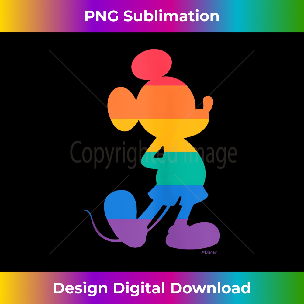Disney Mickey Mouse Pride Classic Pose Rainbow Icon Fill Tan | Inspire ...