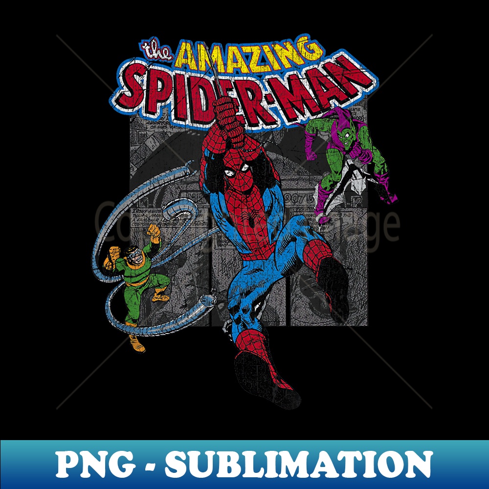 Marvel Spider-Man Distressed Classic Comic Villain Swing - P | Inspire ...
