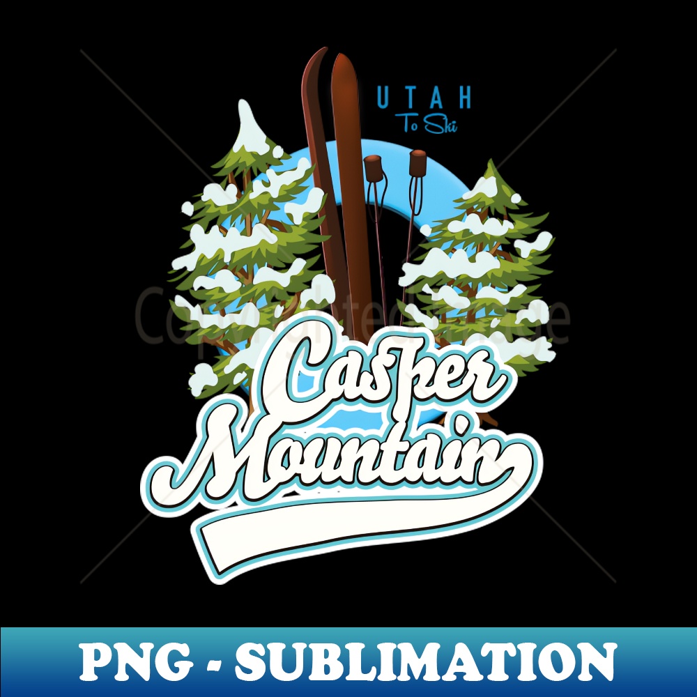 Casper Mountain Utah Ski logo - Modern Sublimation PNG File | Inspire ...
