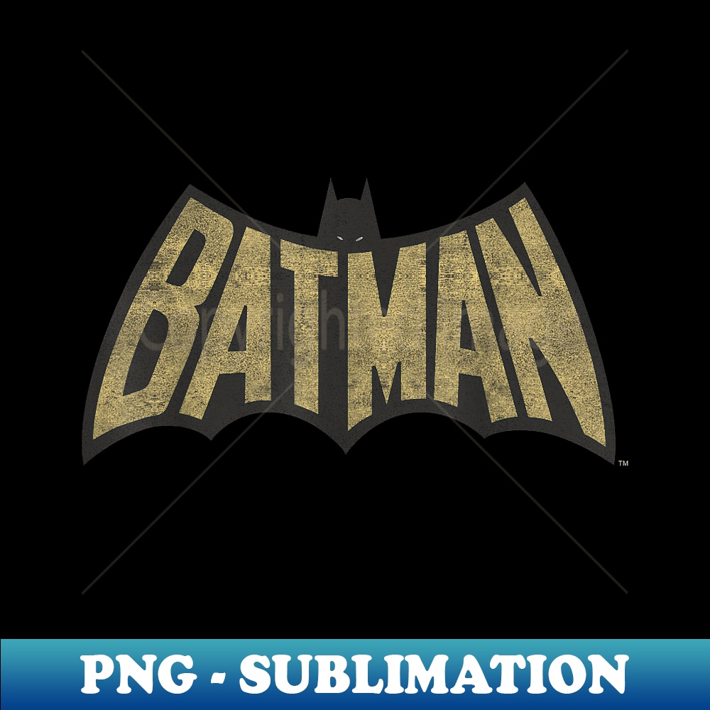 DC Comics Batman Gold Vintage Logo - PNG Transparent Sublima | Inspire ...