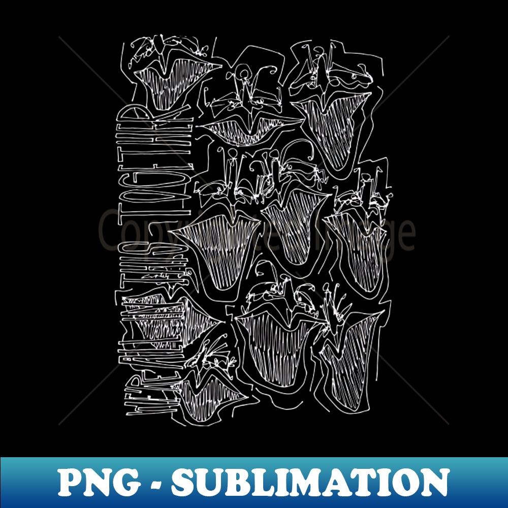 3 - Limp Faces Psychedelic Line Ink Drawing with Art Style B | Inspire ...