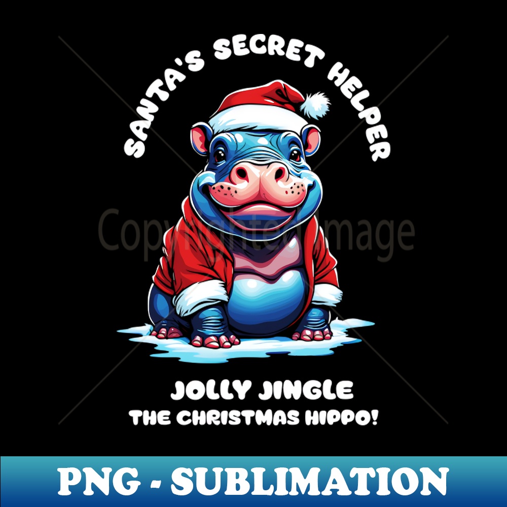 Santas Secret Helper Jolly Jingle the Christmas Hippo - Sign - Inspire ...