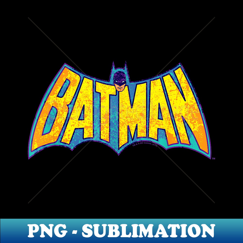 Batman Neon Distress Logo - Special Edition Sublimation PNG | Inspire ...