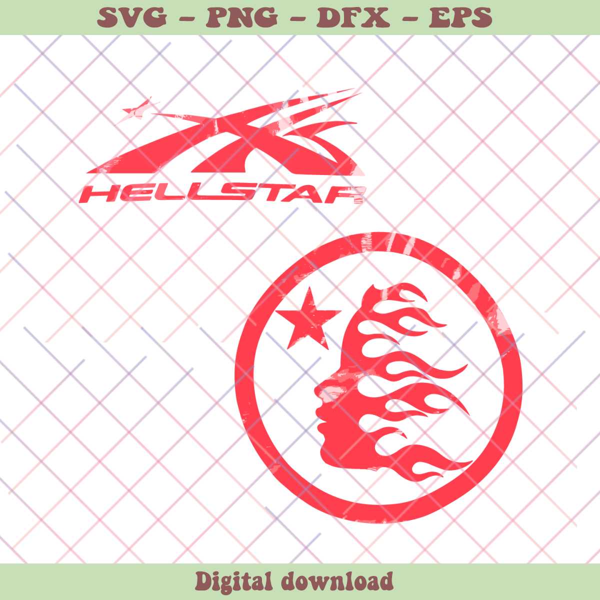 Retro Hellstar Sport Logo Brand SVG Cutting Digital File | Inspire Uplift