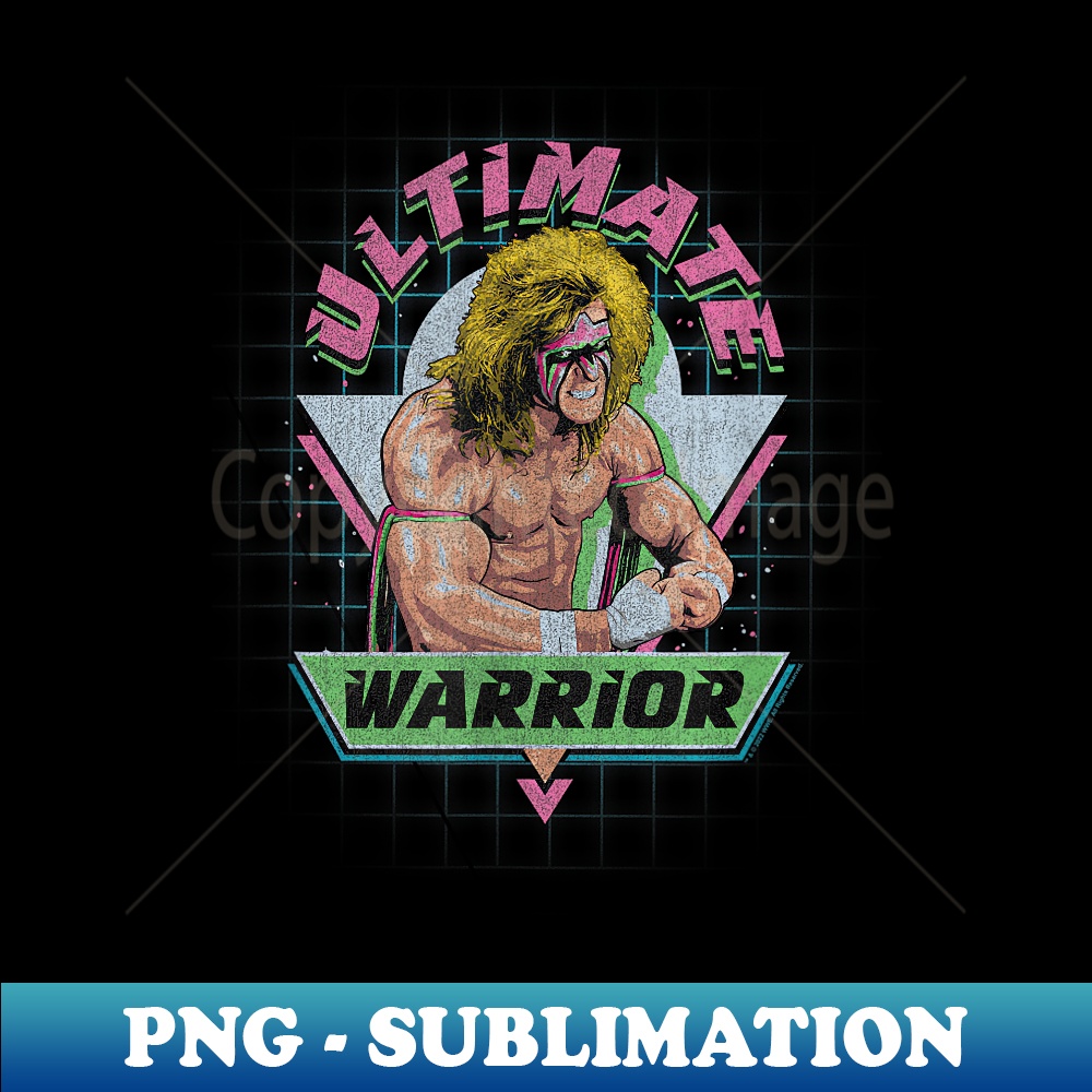 WWE Ultimate Warrior Retro Grid - Elegant Sublimation PNG Do | Inspire ...