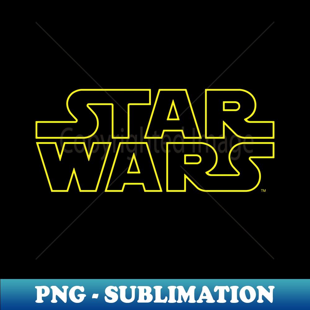 Star Wars Simple Yellow Logo Outline Graphic - Digital Subli | Inspire ...