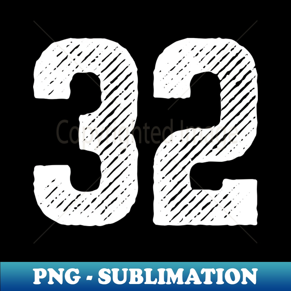 Rough Number 32 - PNG Transparent Digital Download File for | Inspire ...