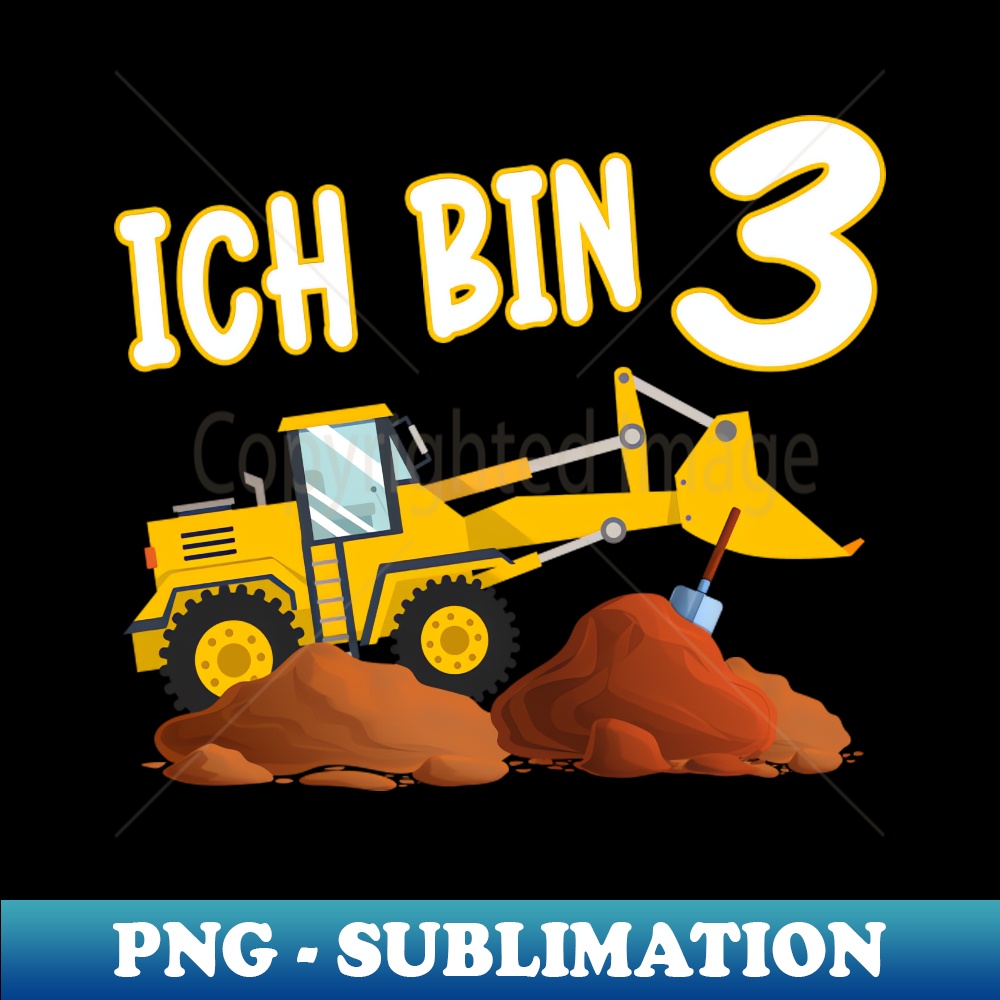Ich bin 3 Bagger Kinder Geburtstag - Aesthetic Sublimation D | Inspire ...