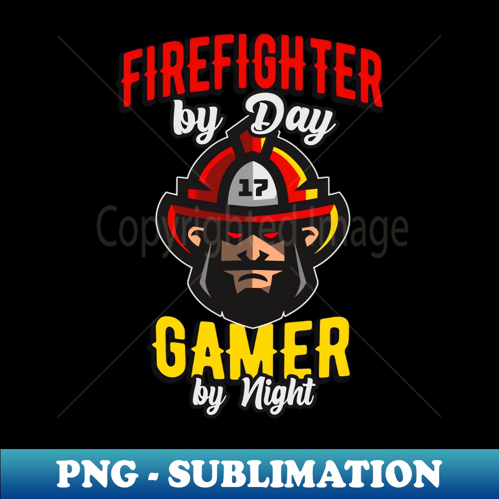 Firefighter Gamer Fire Department - PNG Sublimation Digital | Inspire ...