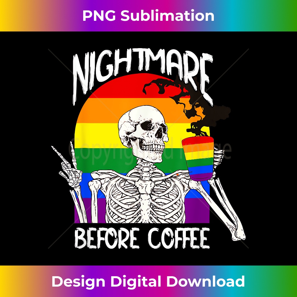 Nightmare Before Coffee Rainbow Flag Skeleton LGBT Gay Pri - | Inspire ...