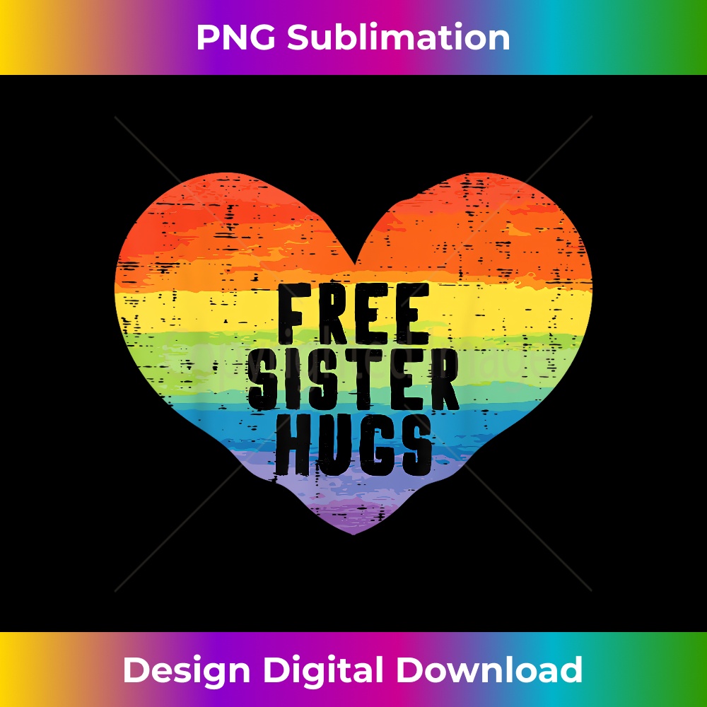 Free Sister Hugs Rainbow Flag Gay Pride Ally LGBTQ W - Chic | Inspire ...