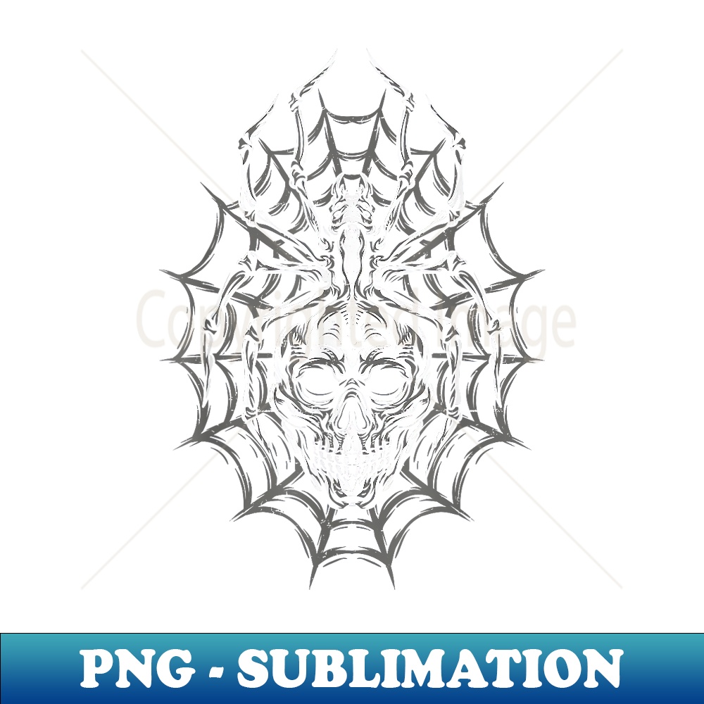 Spider Web Skull Halloween Spider - PNG Sublimation Digital - Inspire ...