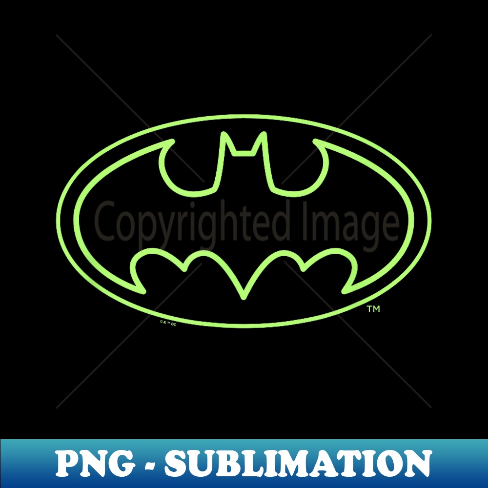 DC Comics Batman Neon Green Outline Bat-Symbol Chest Logo - | Inspire ...