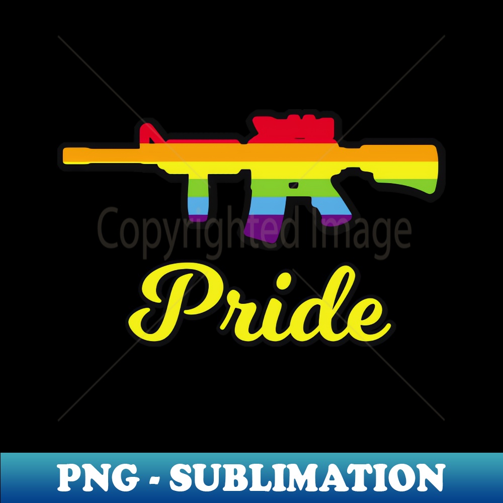 Pride Gun Rights funny Rainbow Rifle - Artistic Sublimation | Inspire ...