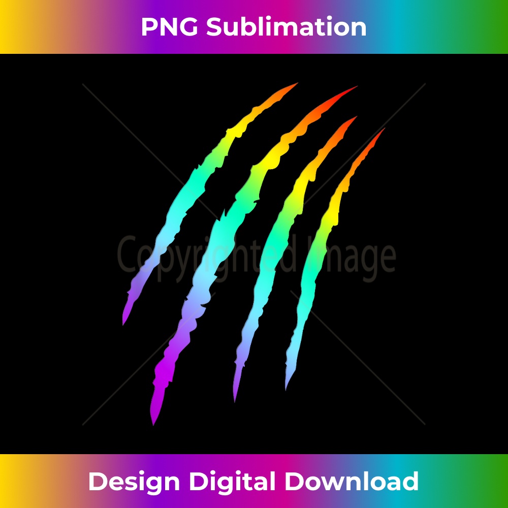 Rainbow Claw Marks LGB - Timeless PNG Sublimation Download - | Inspire Uplift