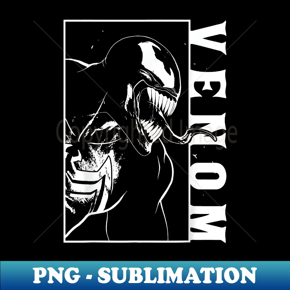 Marvel Venom Side View Tongue Out Graphic - Instant PNG Subl | Inspire ...