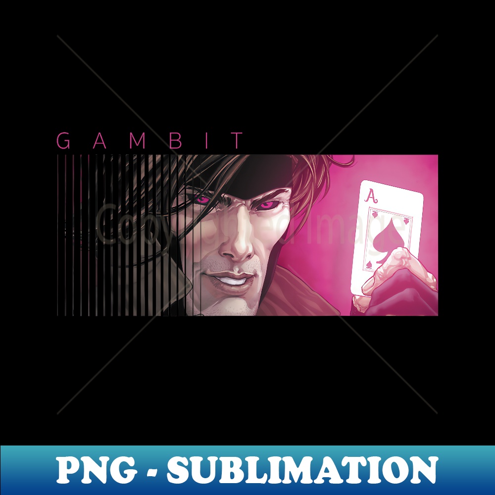 Marvel X-Men Gambit Ace of Spades Graphic - Instant PNG Subl | Inspire ...