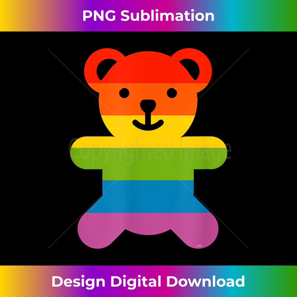 Rainbow Pride Flag Bear G - Edgy Sublimation Digital File - - Inspire ...