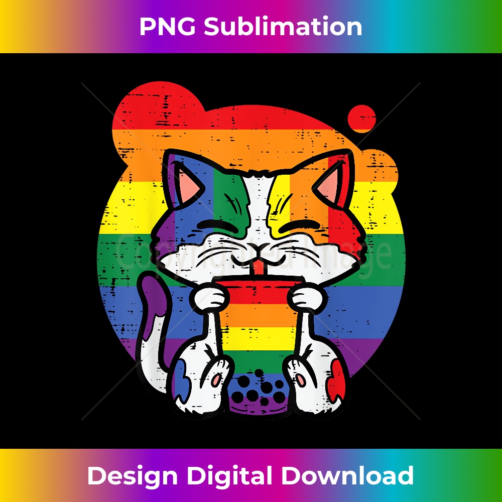 Gay Pride Cat Boba Bubble Tea Rainbow Flag Lgbtq Girls Women | Inspire ...