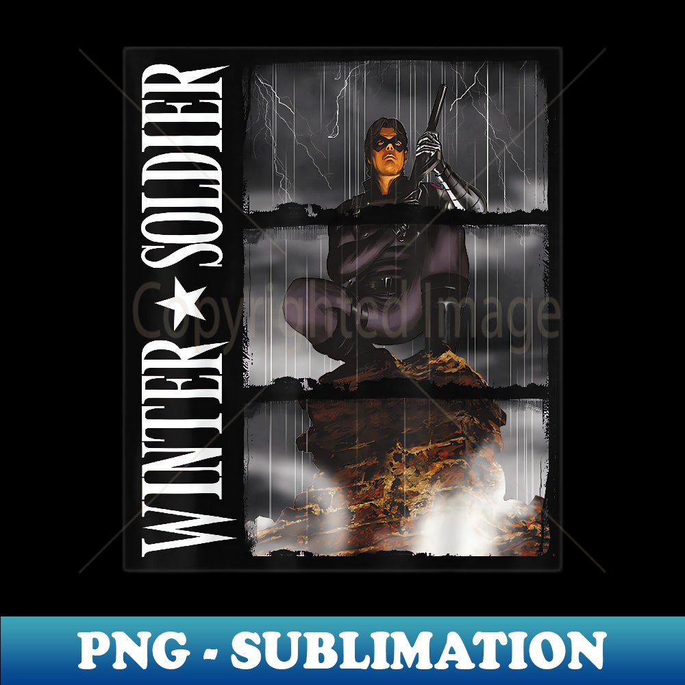 Marvel Winter Soldier Block Portrait - PNG Transparent Subli | Inspire ...