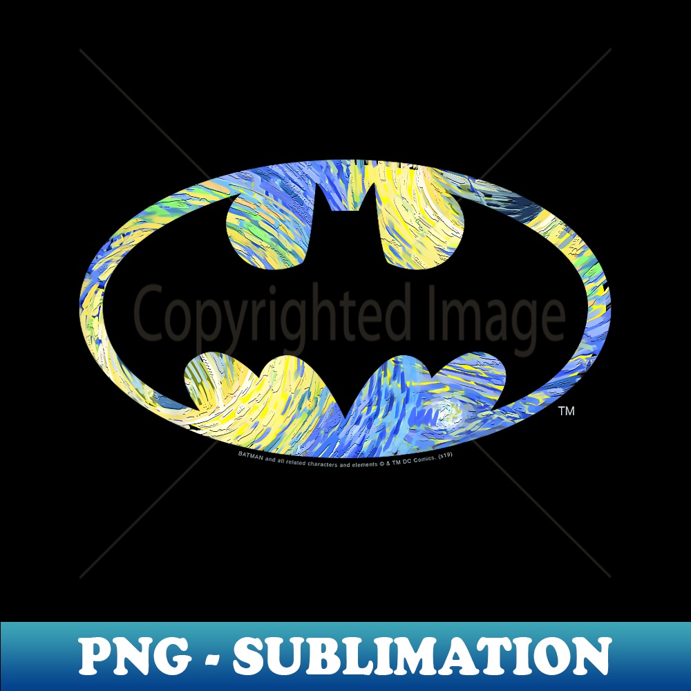DC Comics Batman Starry Night Logo - Premium PNG Sublimation | Inspire ...