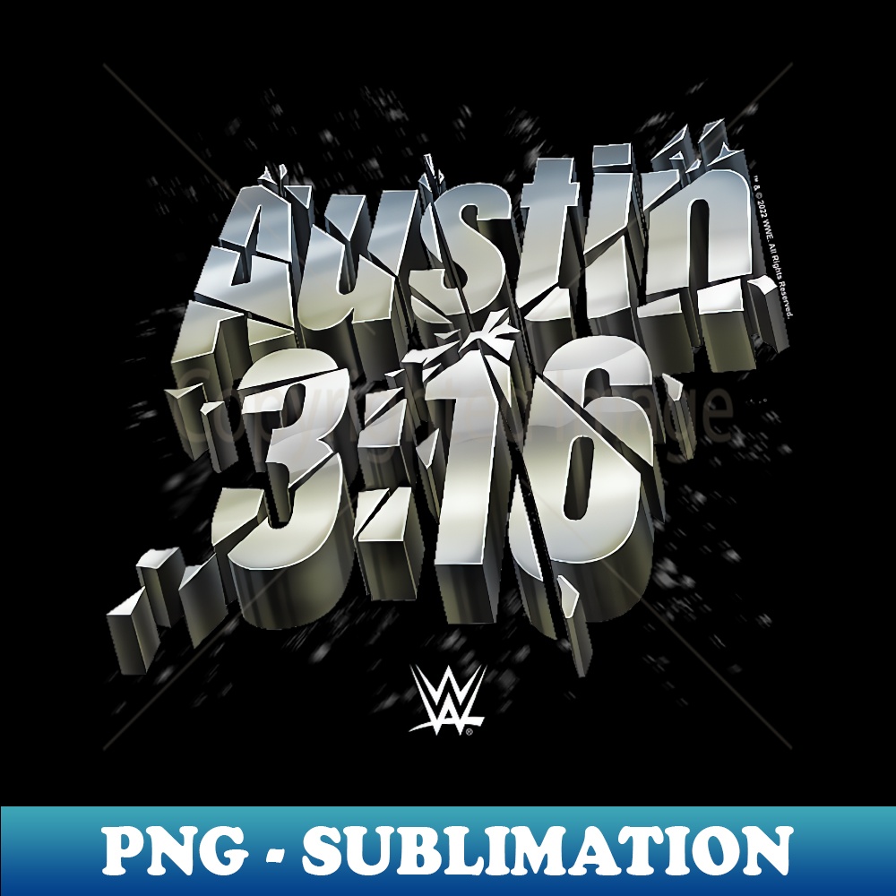 WWE Austin 316 3D Shattered Logo - Retro PNG Sublimation Dig | Inspire ...