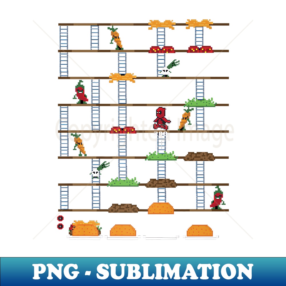 Marvel Deadpool 8-Bit Game - Signature Sublimation PNG File | Inspire ...