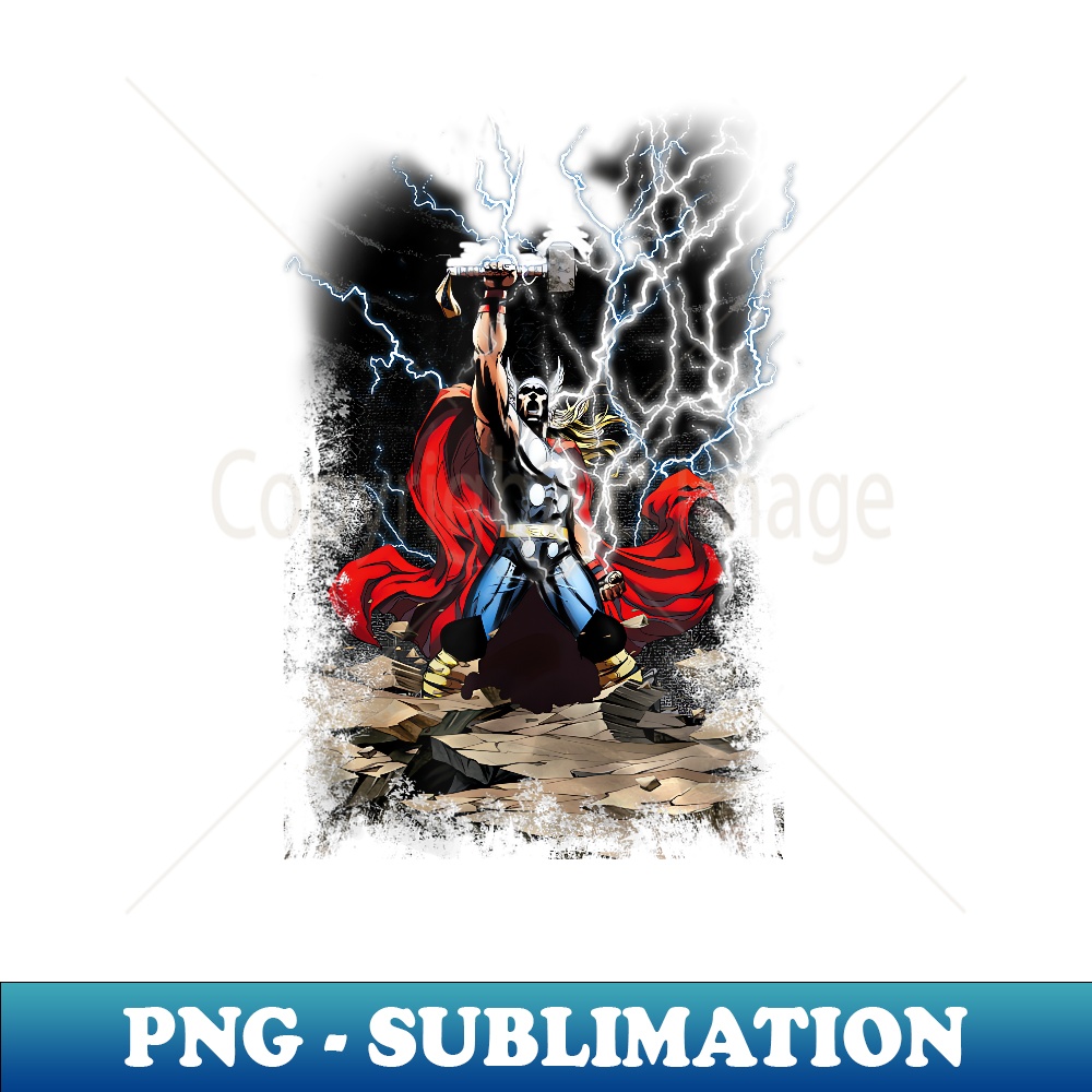Marvel Comics Retro Classic Thor Lightning God Portrait - Hi | Inspire ...