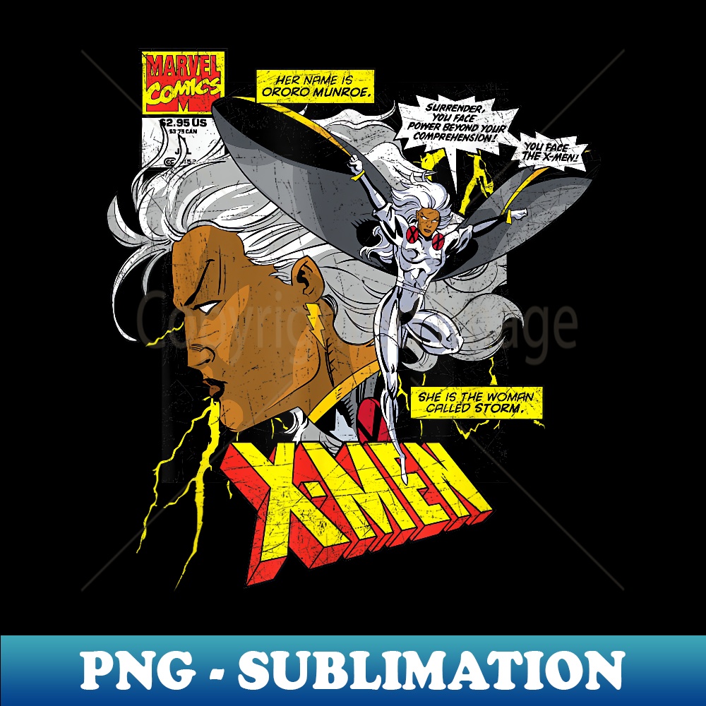 Marvel X-Men The Woman Called Storm Mutant Comic Art - PNG T - Inspire ...