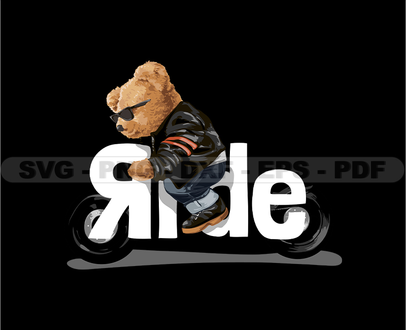 Harley Biker Bear, Motorbike Svg PNG, Harley Logo, Skull SV - Inspire ...