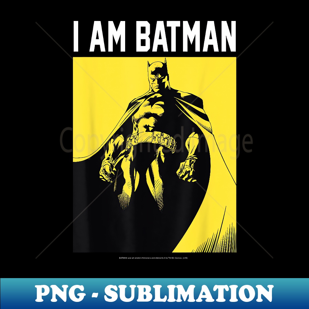DC Comics I Am Batman Yellow Dark Fill - Professional Sublim | Inspire ...