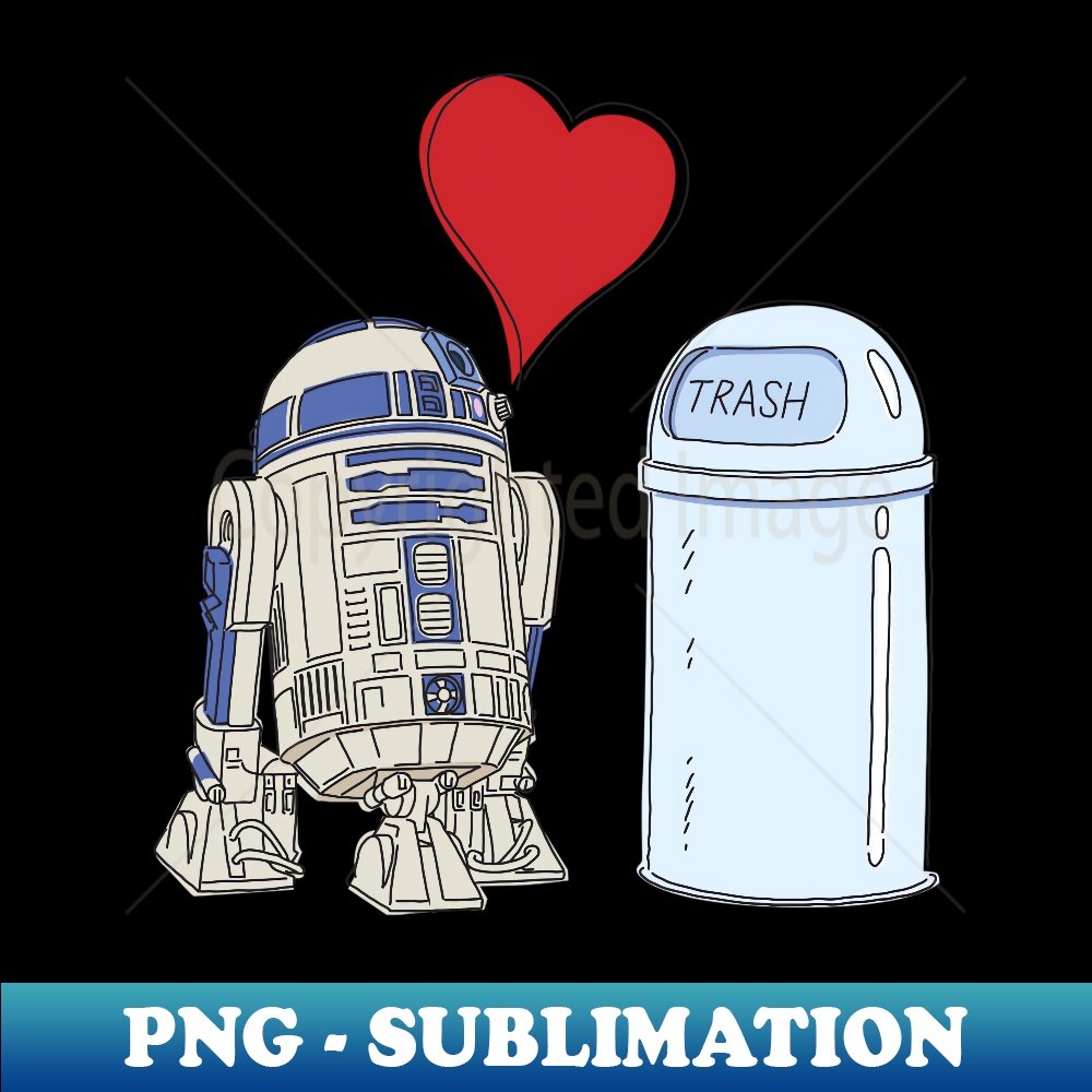 Star Wars R2-D2 Loves Trash Can - High-Resolution PNG Sublim | Inspire ...