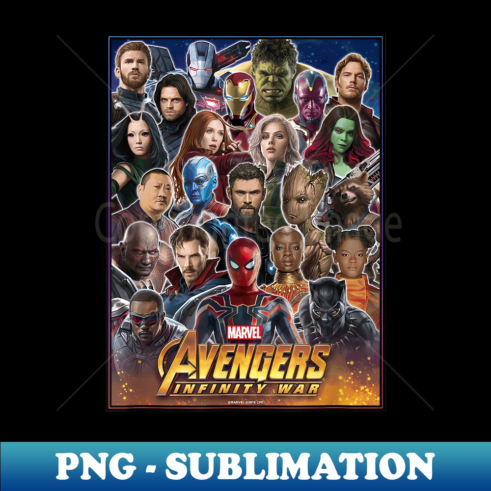 Marvel Avengers Infinity War Team Headshots Graphic - High-R | Inspire ...