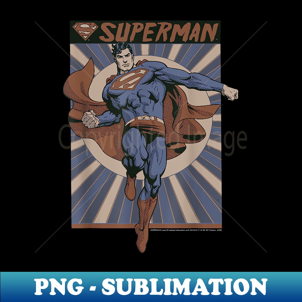 DC Comics Superman Retro Ray Portrait - Aesthetic Sublimatio | Inspire ...