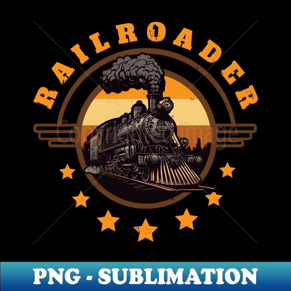 Railroader Steam Locomotive Railroad - Signature Sublimation | Inspire ...